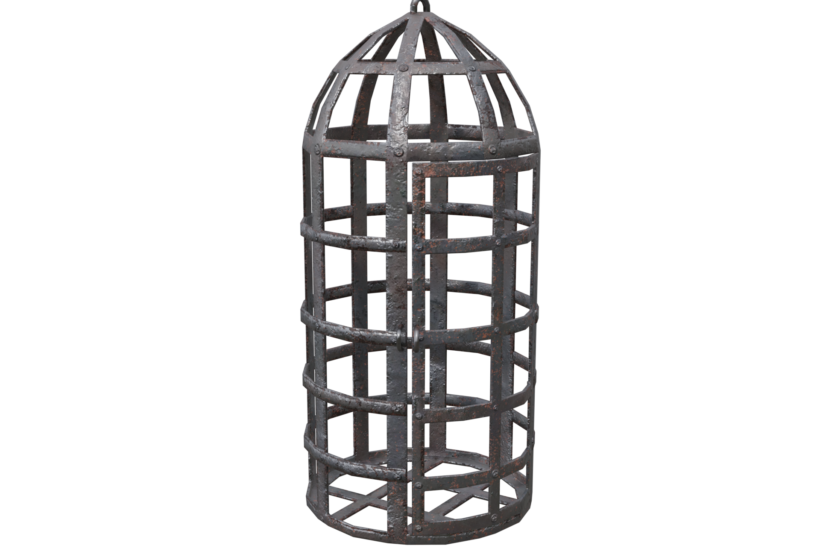 Medieval Iron Cage 3D Model - High Quality Asset Download