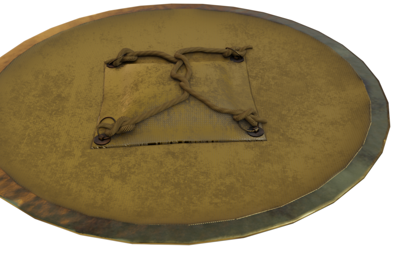 Persian Sipar Shield Low Poly 3D Model - 3DBabylon.com