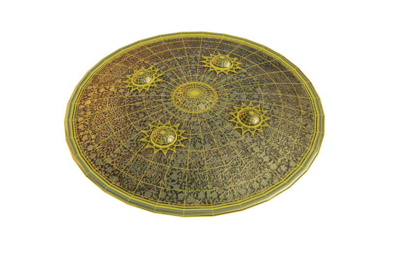 Persian Sipar Shield Low Poly 3D Model - 3DBabylon.com