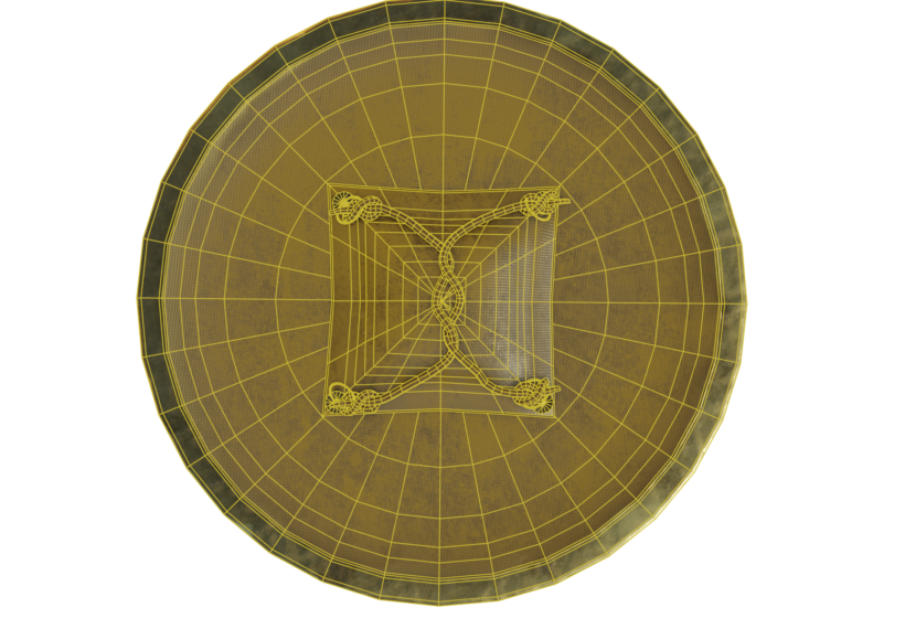 Persian Sipar Shield Low Poly 3D Model - 3DBabylon.com