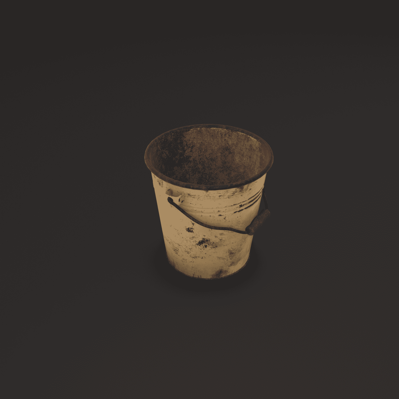 Rusty Metal Bucket 3D Model Game Ready Low Poly PBR - 3D Models & Game ...