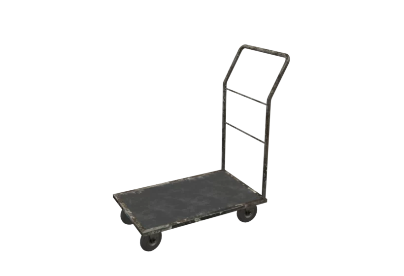 An Industrial Platform trolley 3D model Low Poly Game Ready