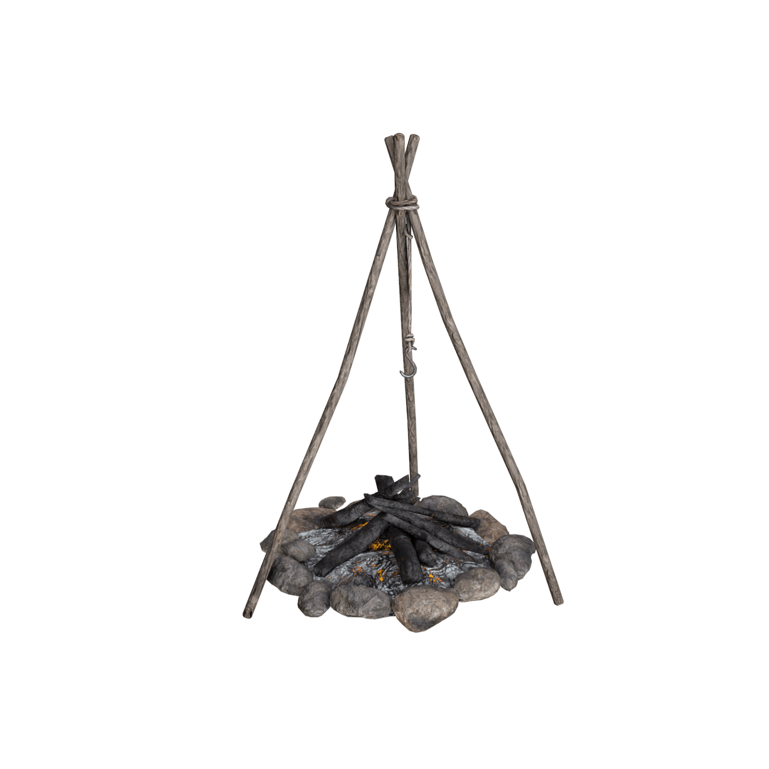 Medieval Alchemy Furnace - 3D Alchemist Stove Model Low Poly