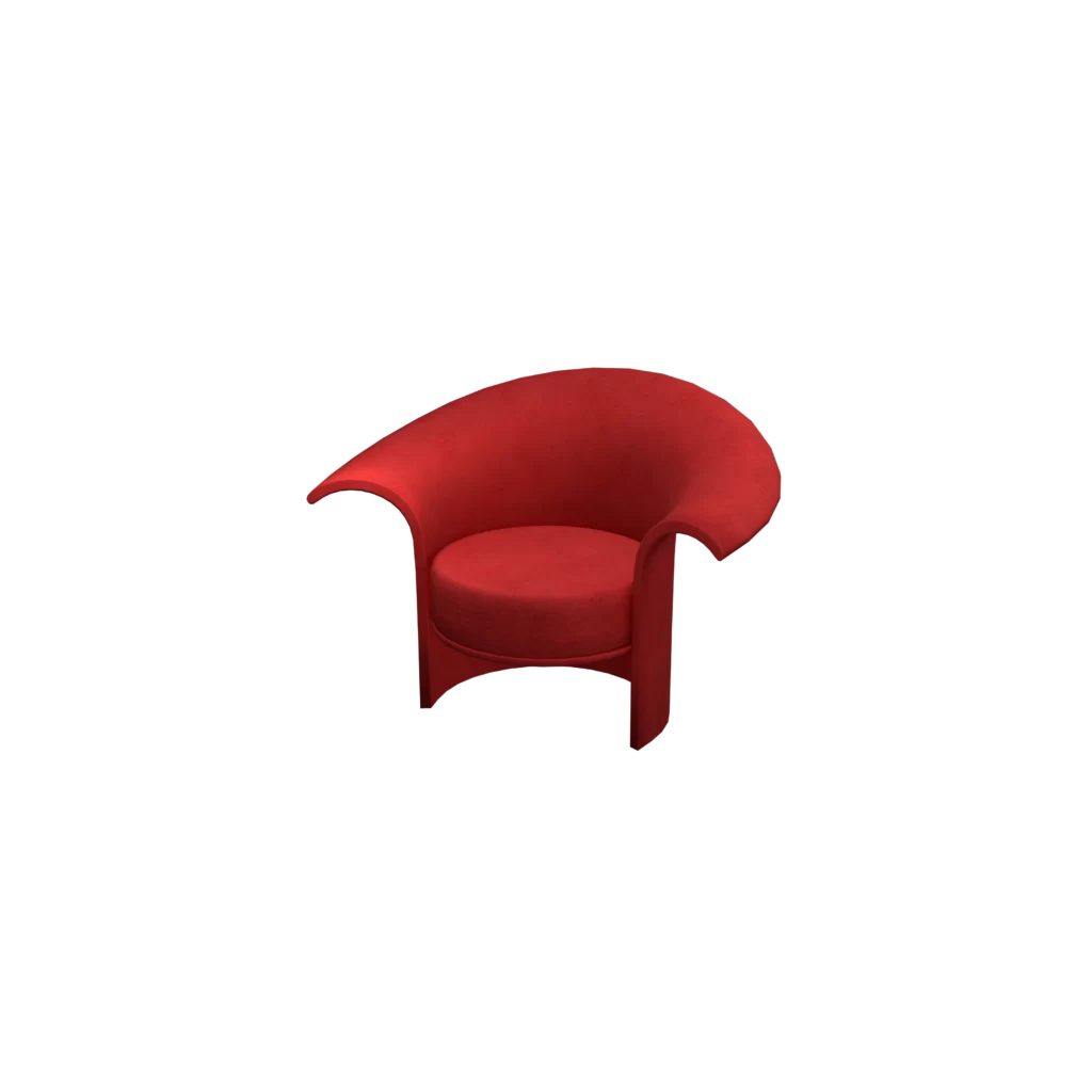 Red Lounge Chair - 1962 - 3D Babylon - 3D Models | Game Assets