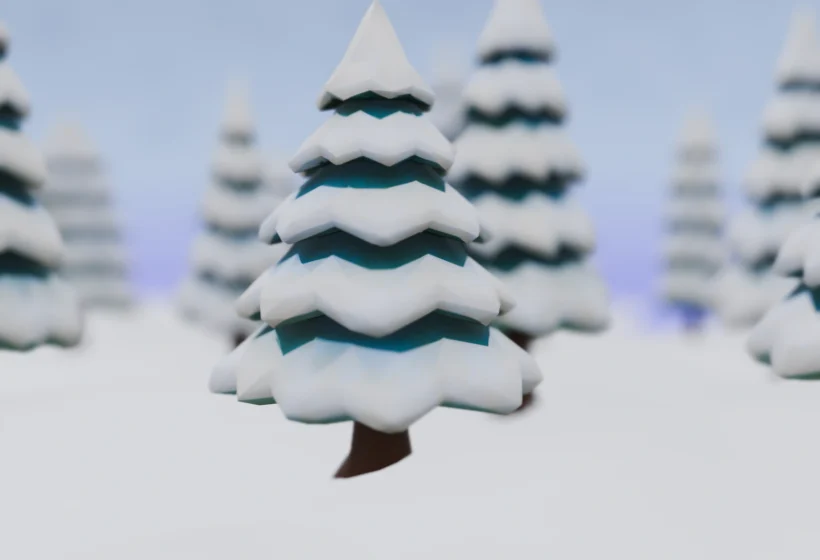 Low Poly Winter Tree - 3D Babylon - 3D Models | Game Assets