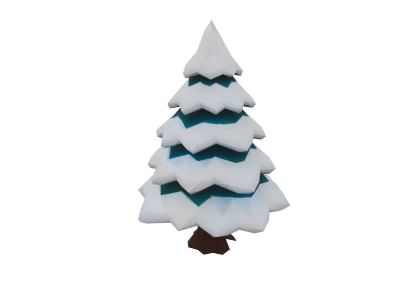 Low Poly Winter Tree - 3D Babylon - 3D Models | Game Assets