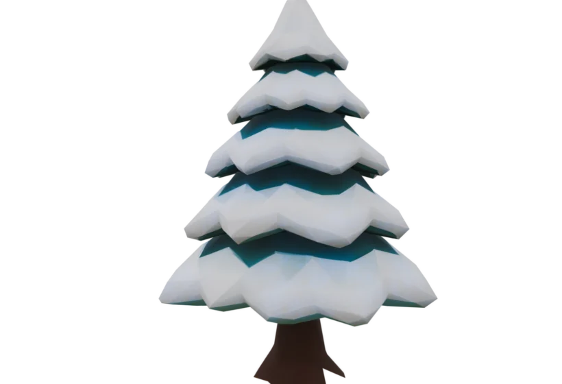 Low Poly Winter Tree - 3D Babylon - 3D Models | Game Assets